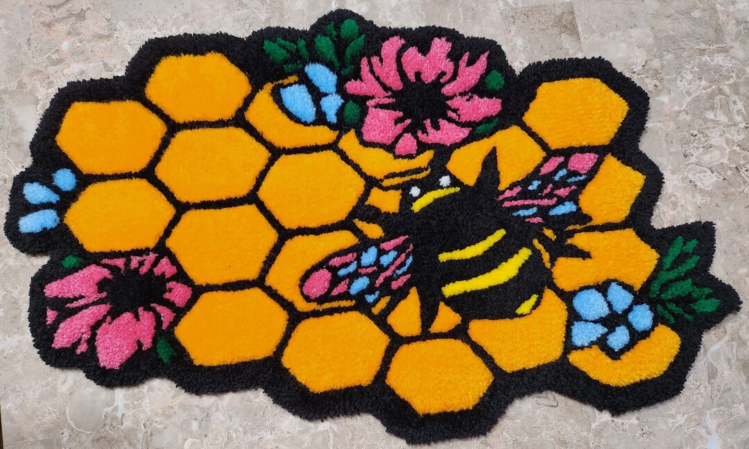 Honeycomb Bee Rug - Etsy