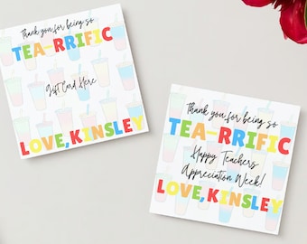 Soda Drink Loaded Tea Boba Gift Tag Card Holder Thank You Teacher ...