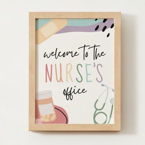 School Nurse Office, Health Office, Instant Digital Download Printable ...