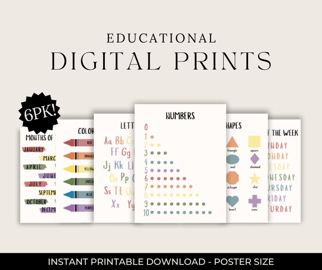 Montessori Educational Classroom Playroom Homeschool School Instant ...