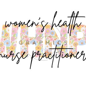 Women's Health Nurse Practitioner PNG File, Floral Boho Retro Neutral ...