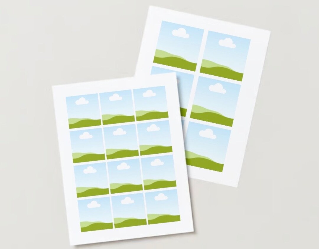 Multiple Square Tag Template Canva Print off Add On - Etsy