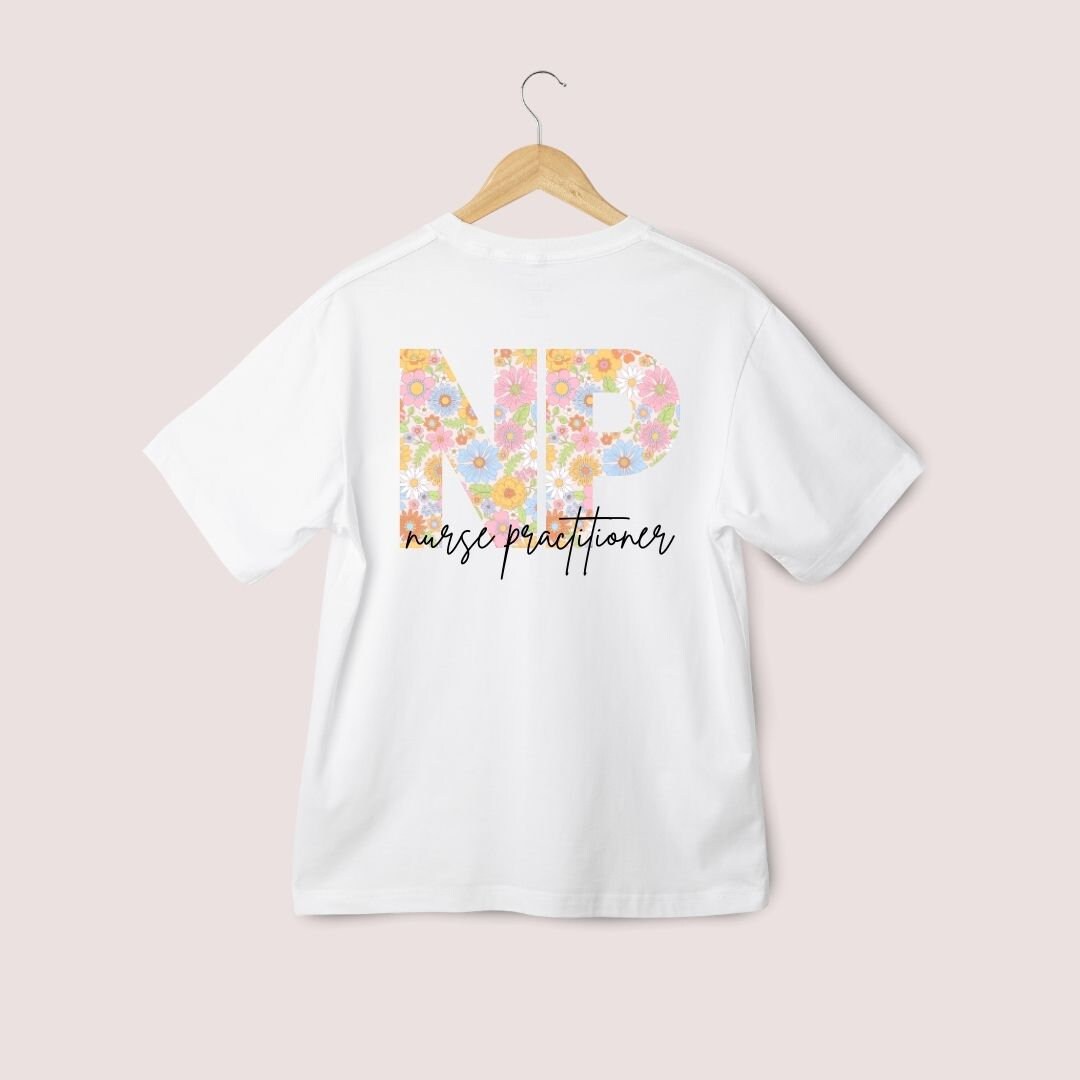 Nurse Practitioner PNG File, Floral Boho Retro Neutral, Colorful, Nurse ...