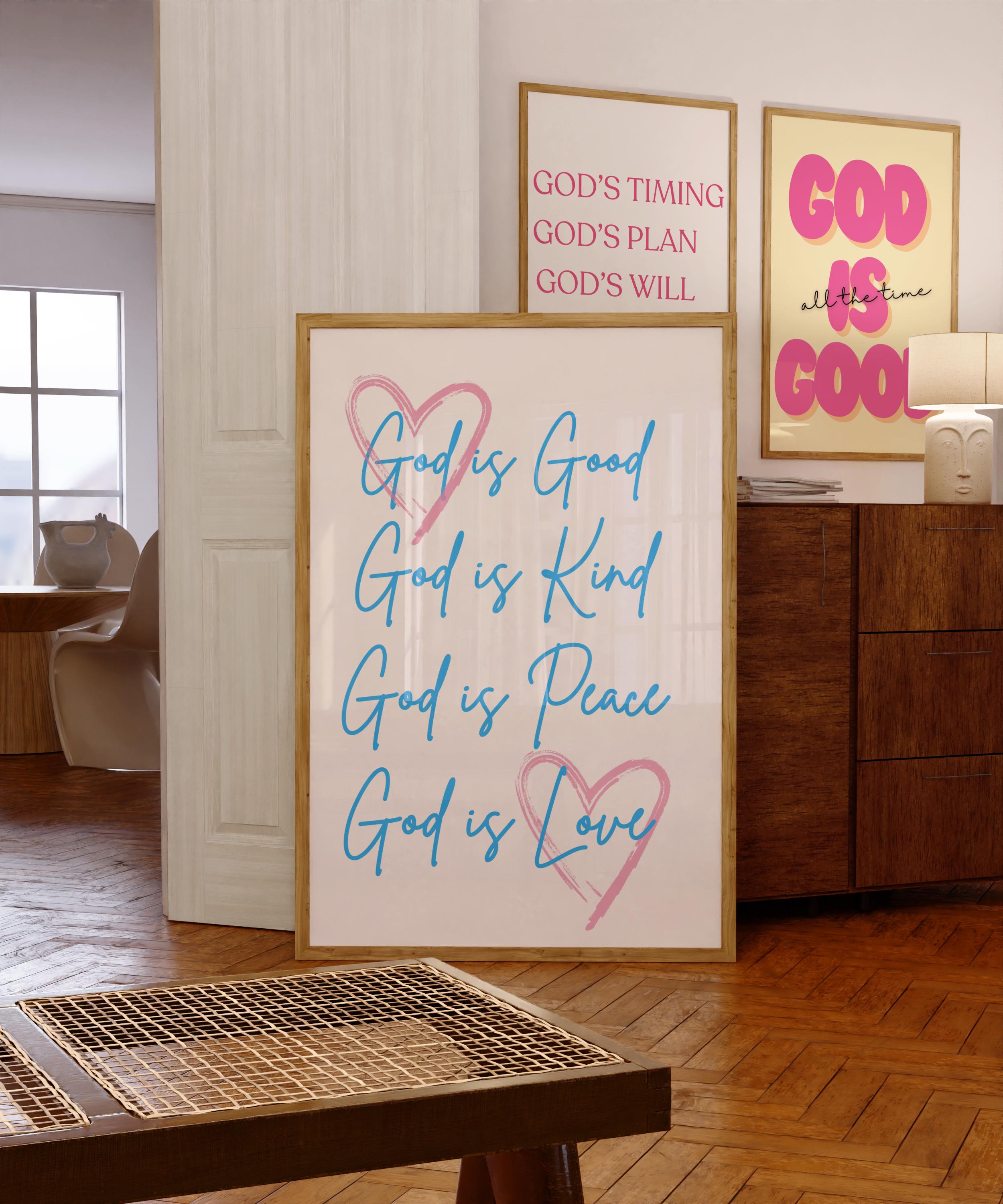 God is Good, God is Kind, God is Peace, God is Love, Christiniaty ...