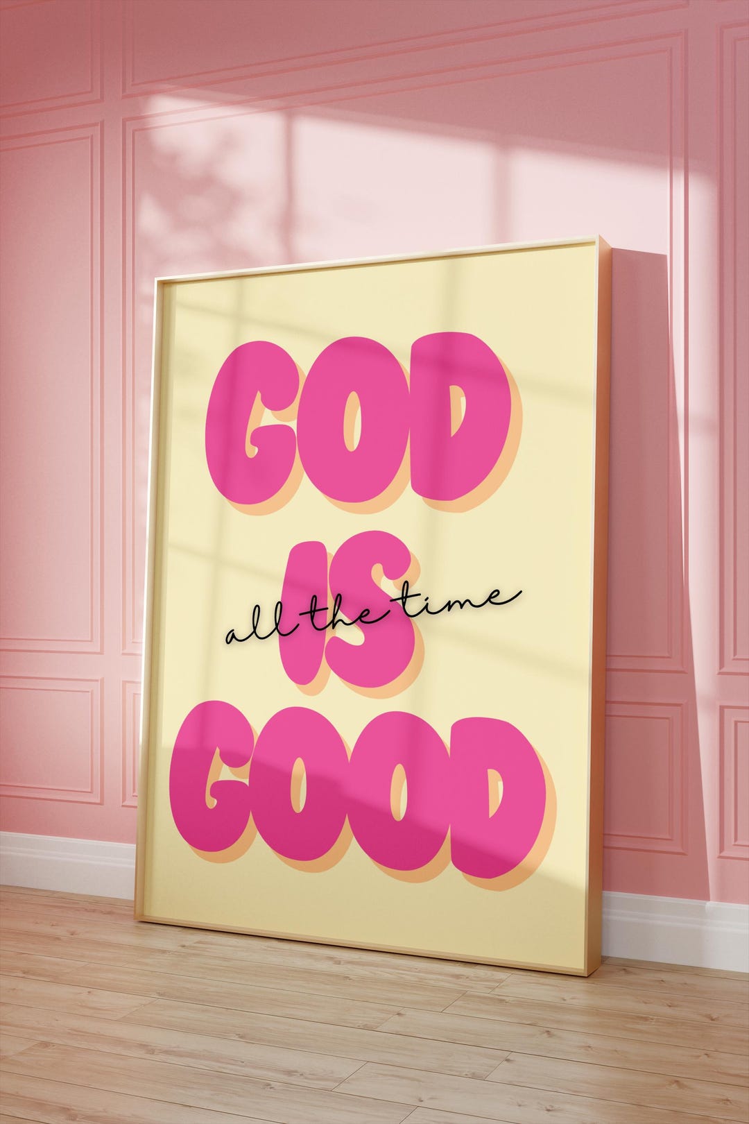 God is Good All the Time Wall Art, Christian Wall Art, Colorful ...