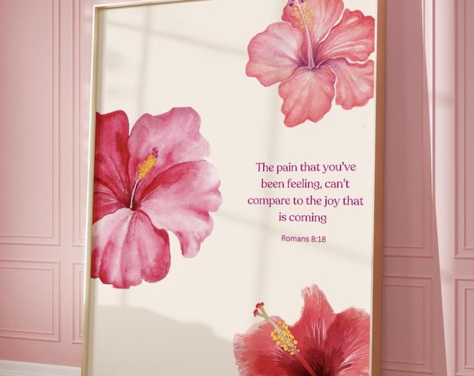 Romans 8:18 Poster Bible Affirmations Poster Christianity Wall Art ...
