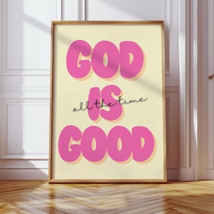 God is Good All the Time Wall Art, Christian Wall Art, Colorful ...