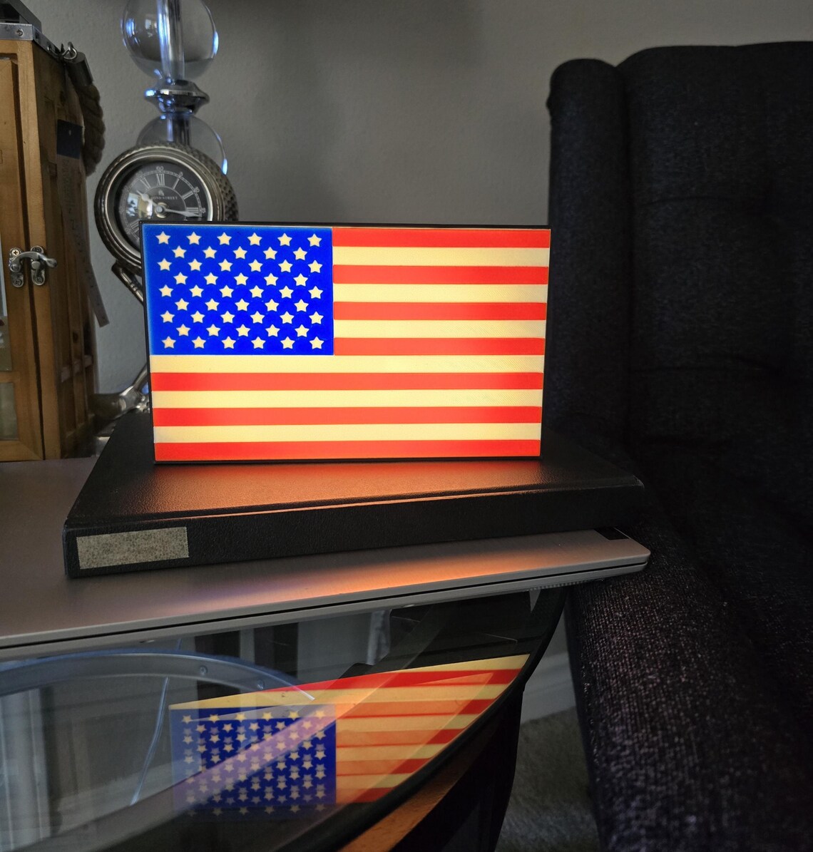 3D Printed American Flag Lightbox - Etsy