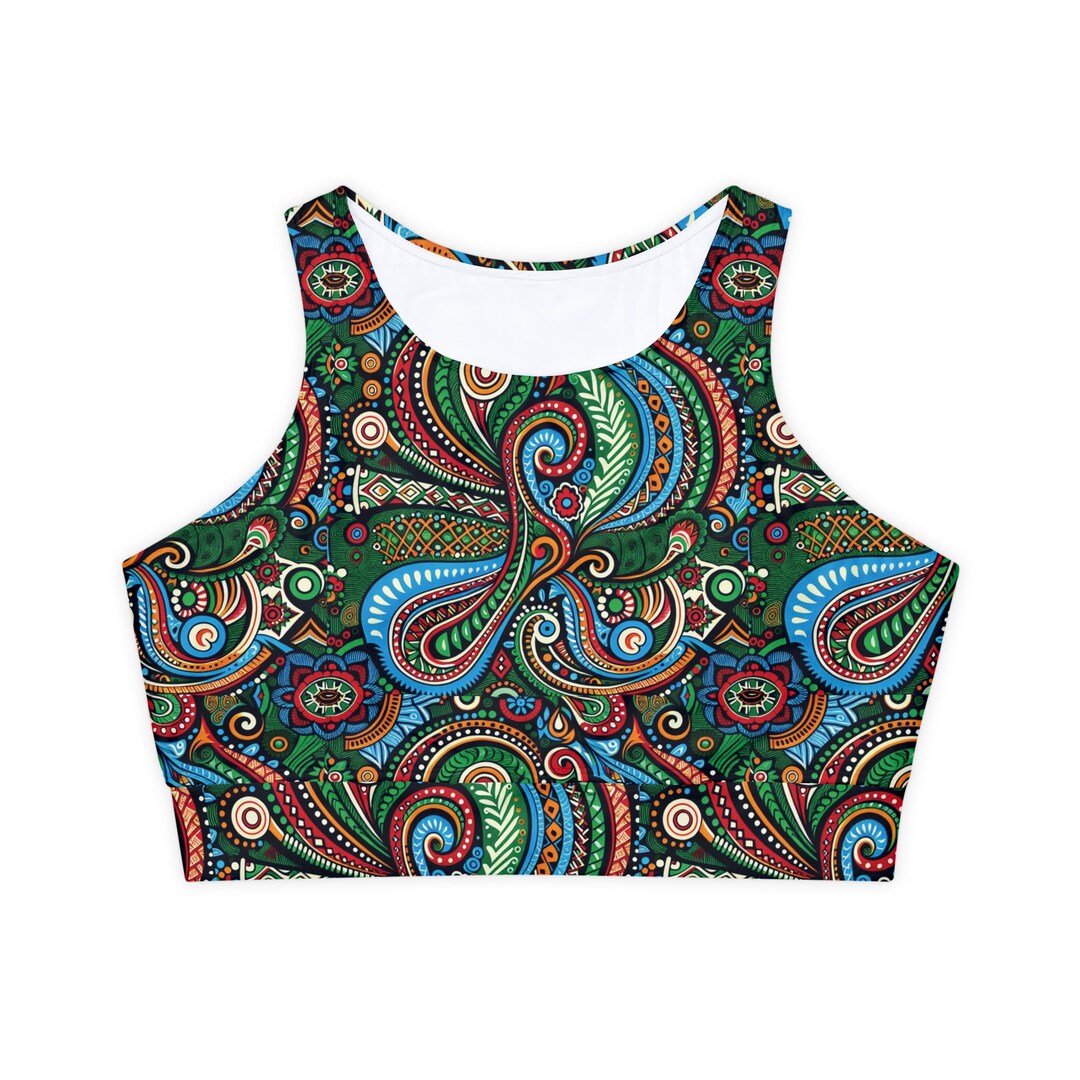 African Print Sports Bra - Etsy