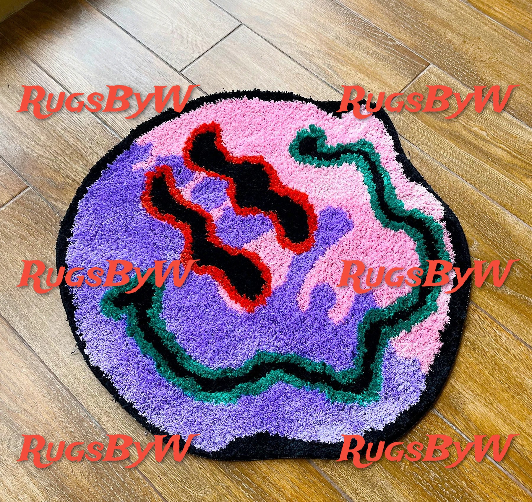 Trippy Purple Smiley Face Rug Emoji, Home, Decor, Plush Rug, Happy - Etsy