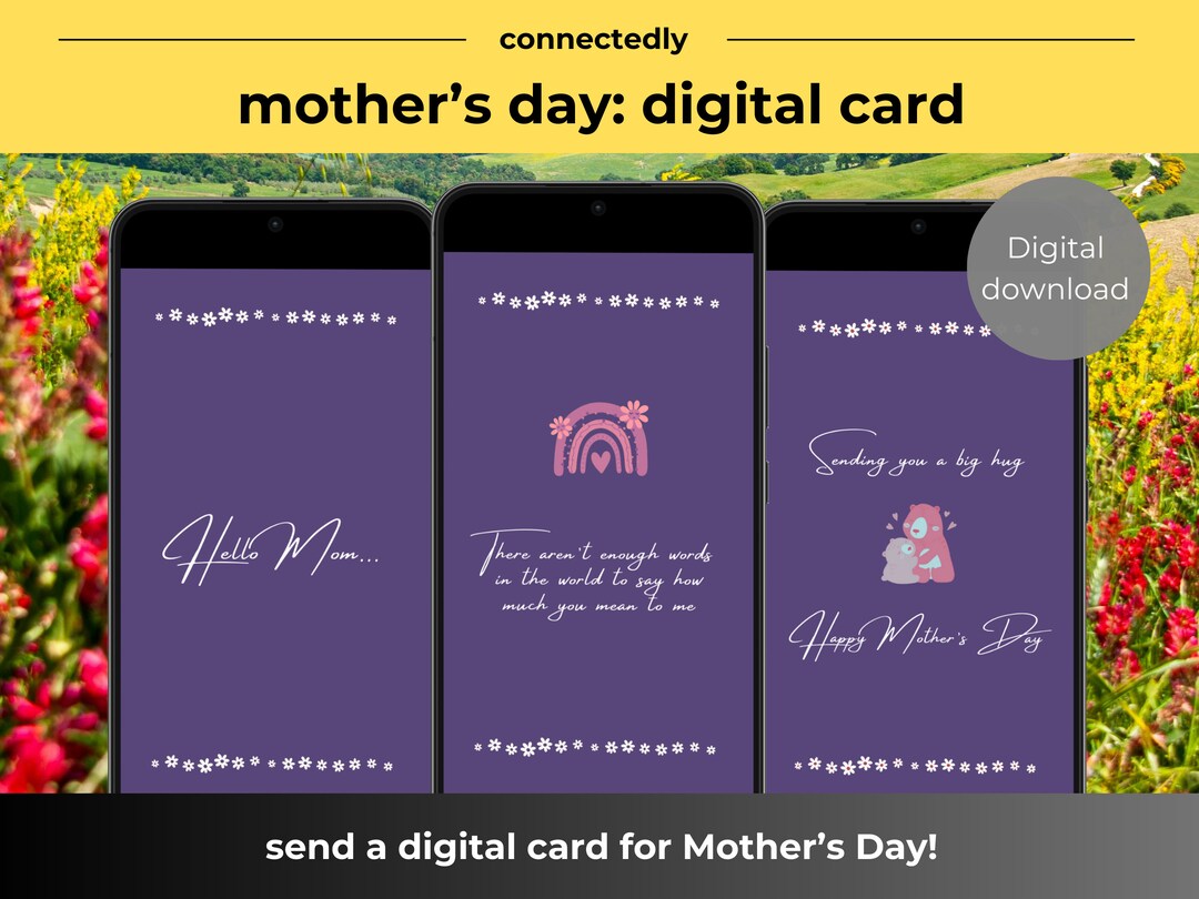 Mothers Day Greeting Card Digital, Mother's Day Gift, Mom Ecard ...