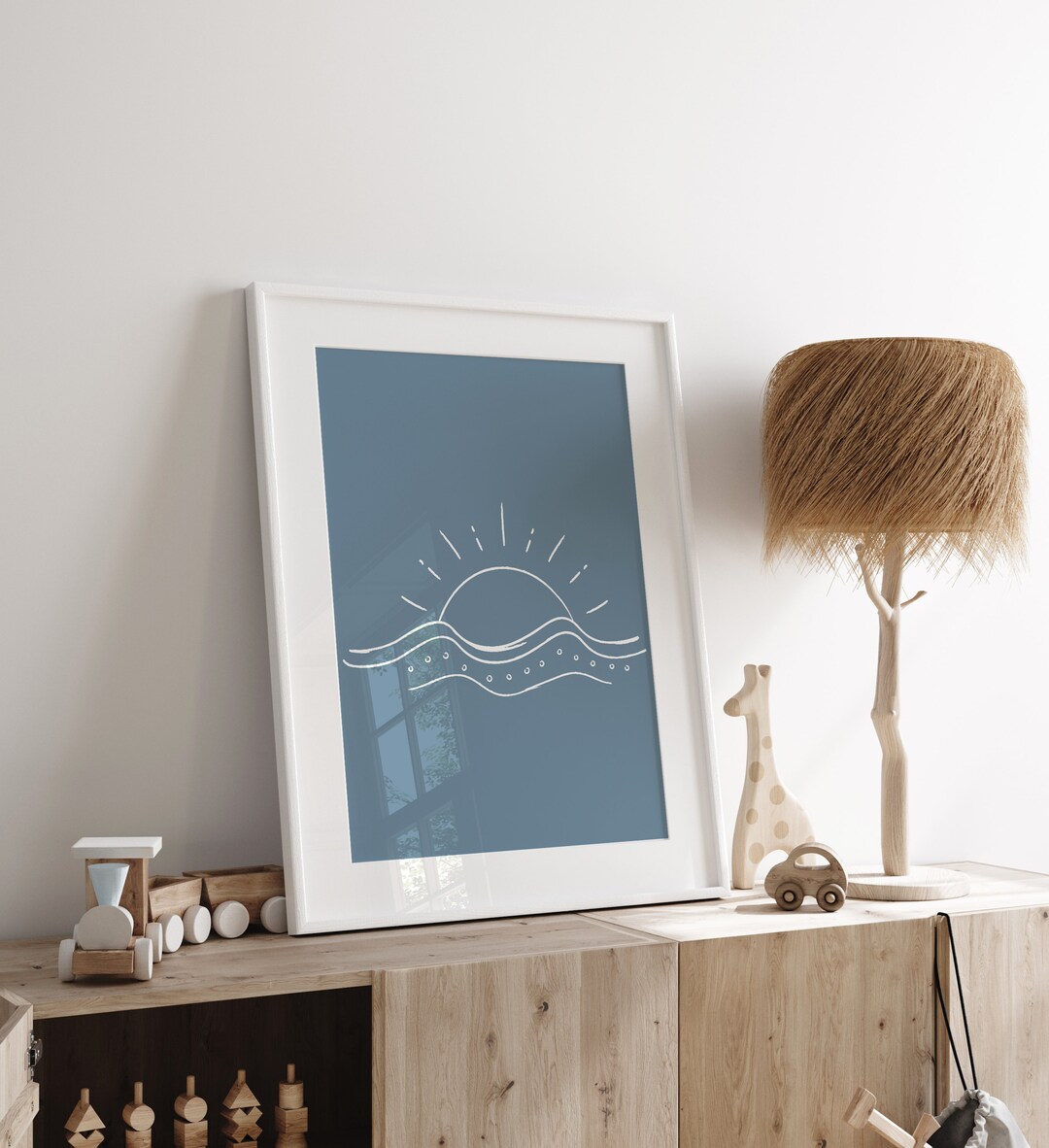 Coastal Wall Art for Boys Room Ocean Prints for Minimalist Nursery Surf ...