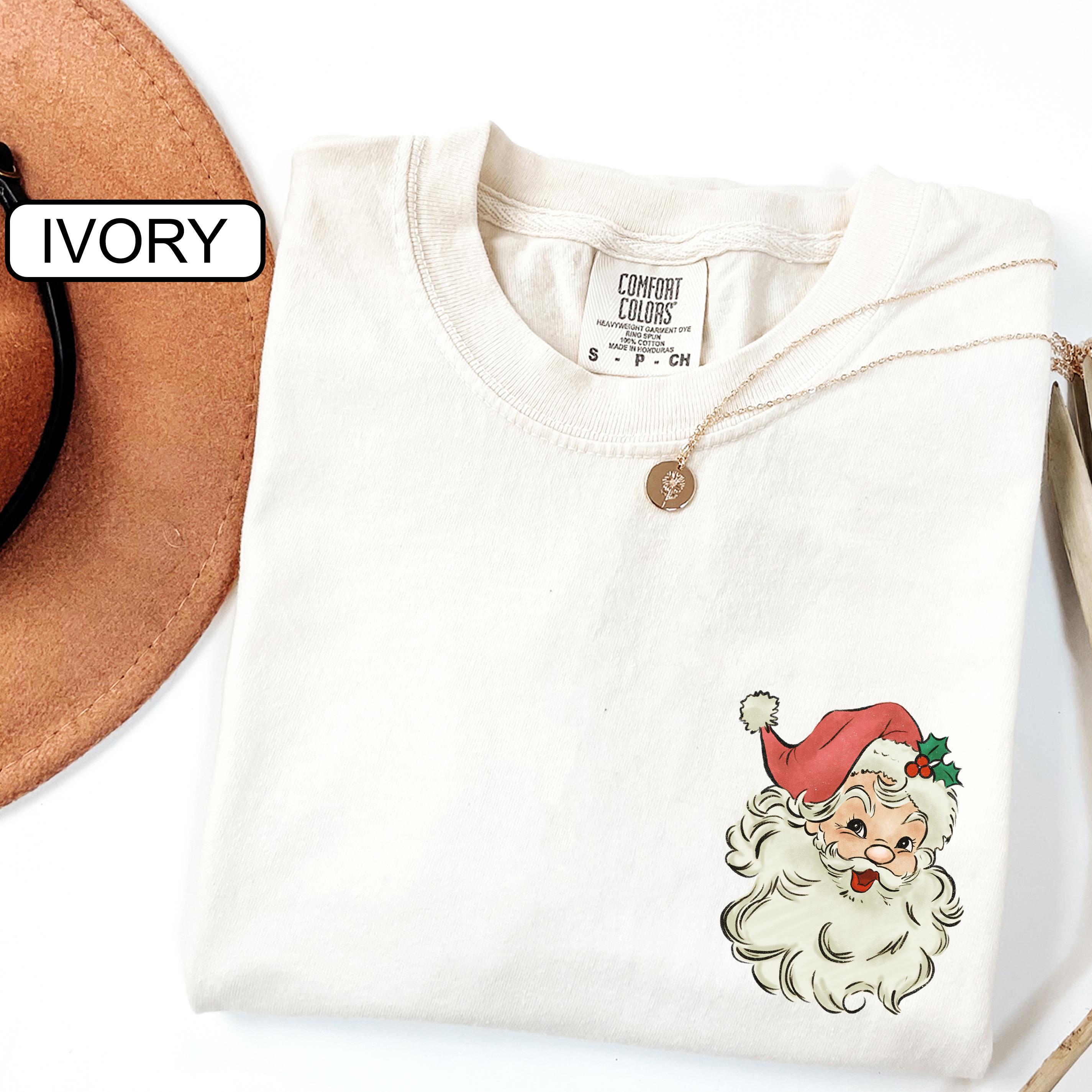 Vintage Santa T-shirt, Comfort Colors® Retro Christmas Shirt, Cute ...