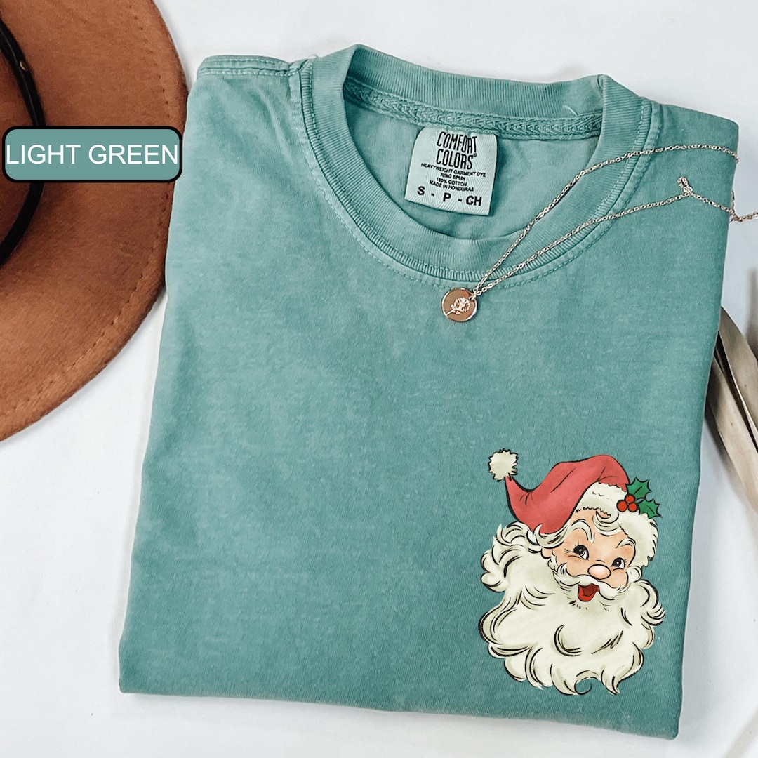 Vintage Santa T-shirt, Comfort Colors® Retro Christmas Shirt, Cute ...