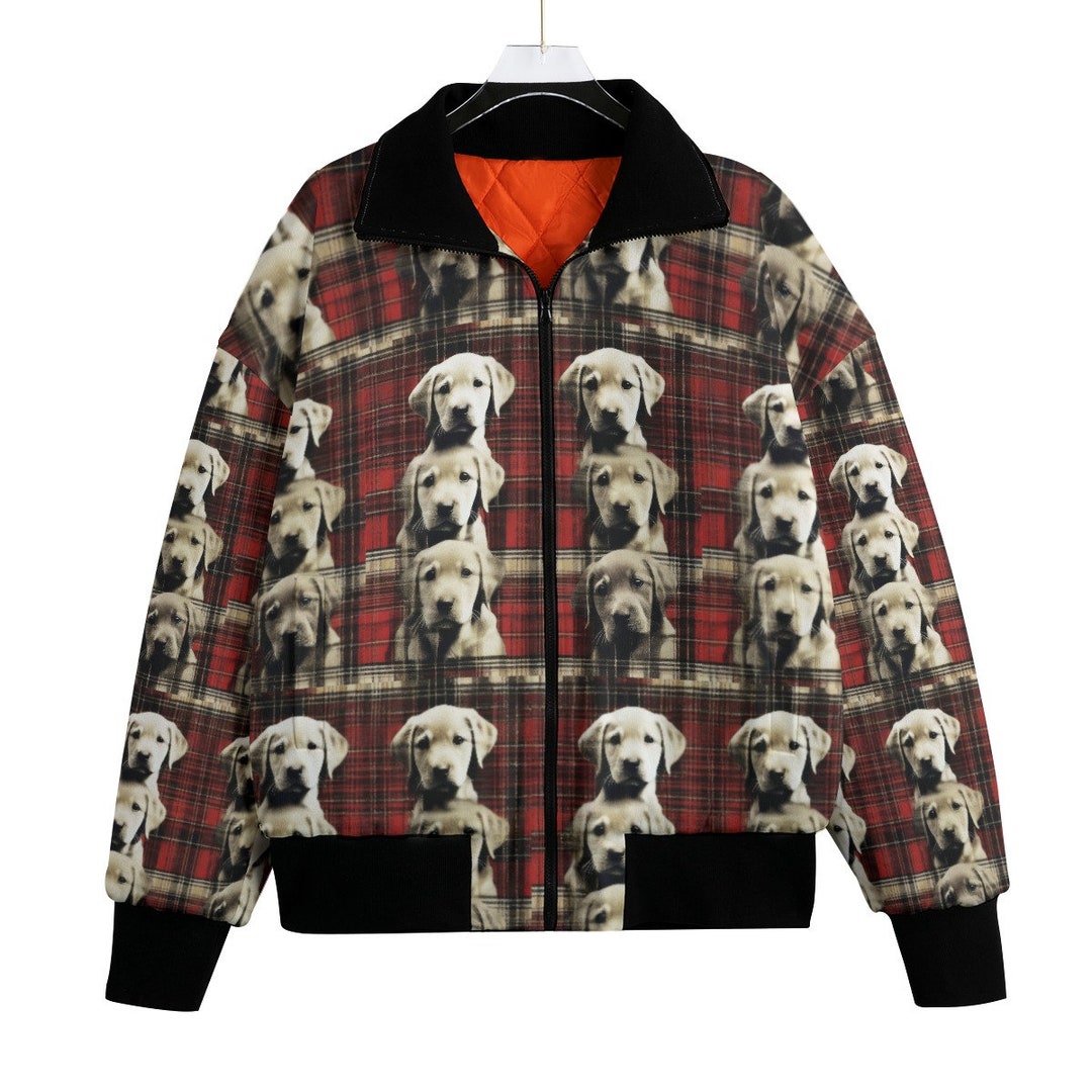 Labrador Retriever Plaid Dog Bomber Jacket ,custom Dog Coat,festival ...