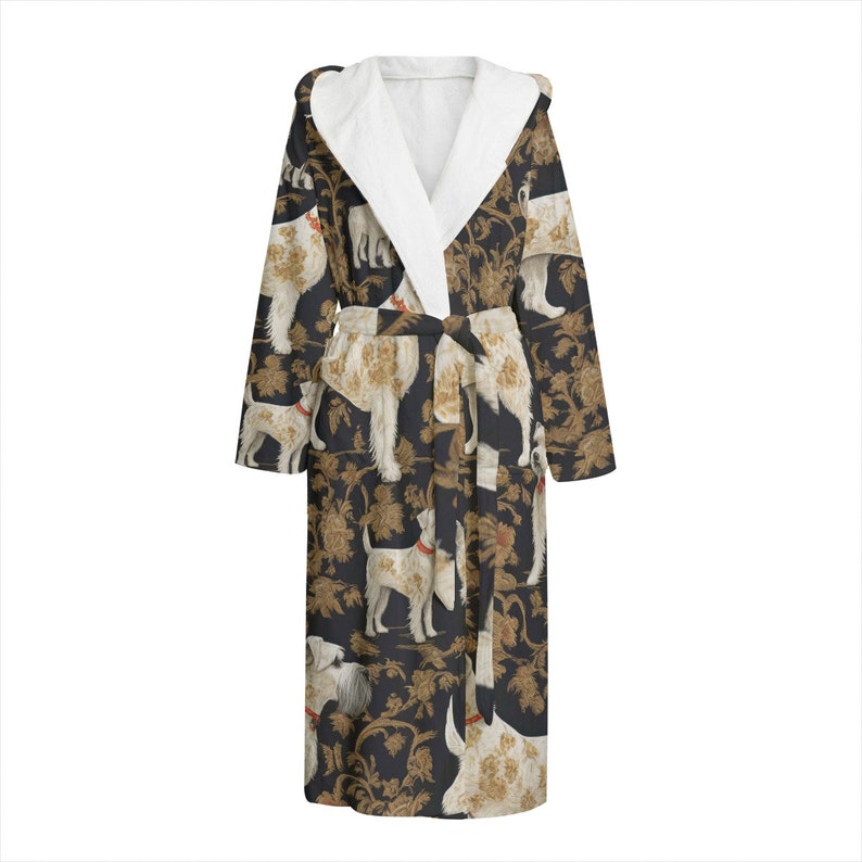 West Highland White Terrier, Baroque Dog Plush Robe, Hooded Bathrobe ...