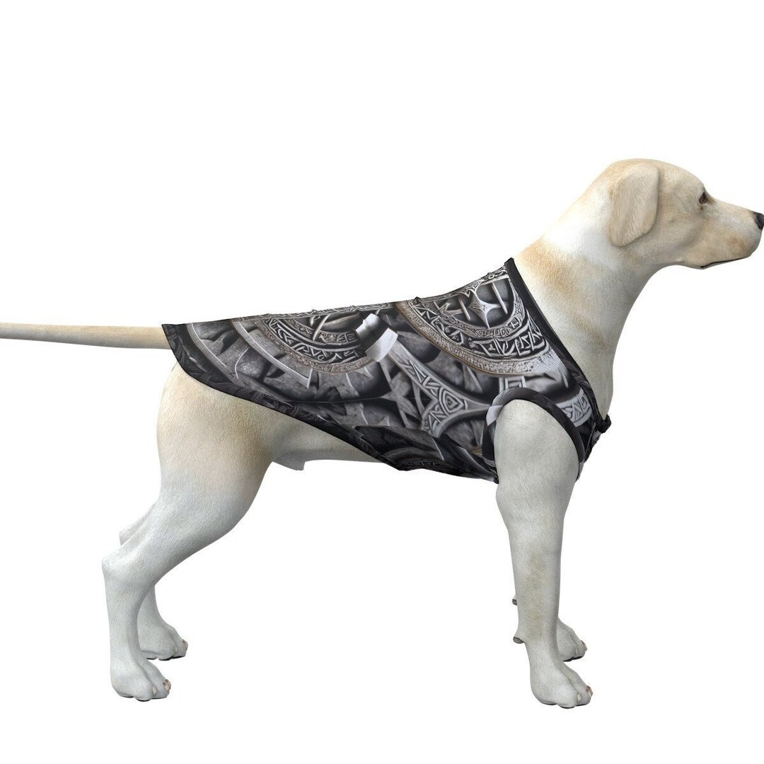 Nordic Celtic Armor Dog Shirt, Big Dog Tank Top, Large Canine Vest ...
