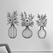 Spring Flower Metal Wall Art, Minimalist Flower Wall Art, Living Room ...