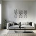 Spring Flower Metal Wall Art, Minimalist Flower Wall Art, Living Room ...
