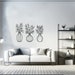 Spring Flower Metal Wall Art, Minimalist Flower Wall Art, Living Room ...