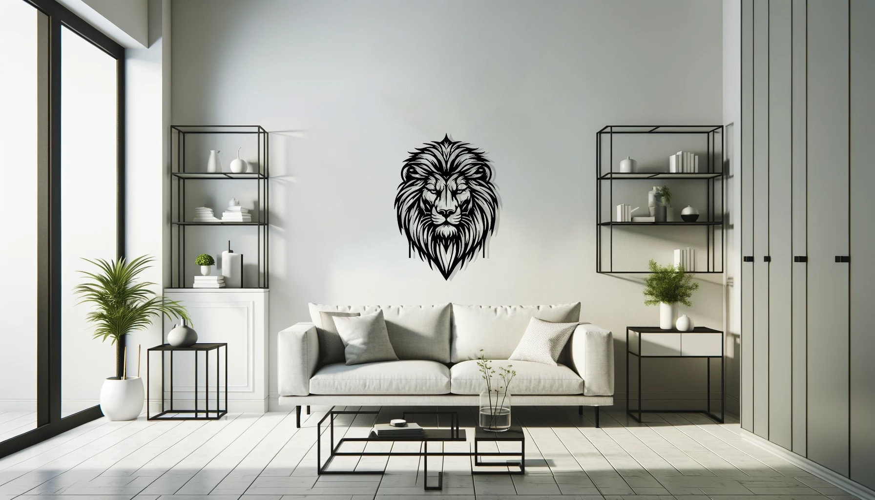 Lion Head Wall Art, Lion Wall Decor, Lion Head Wall Decor, Animal Wall ...