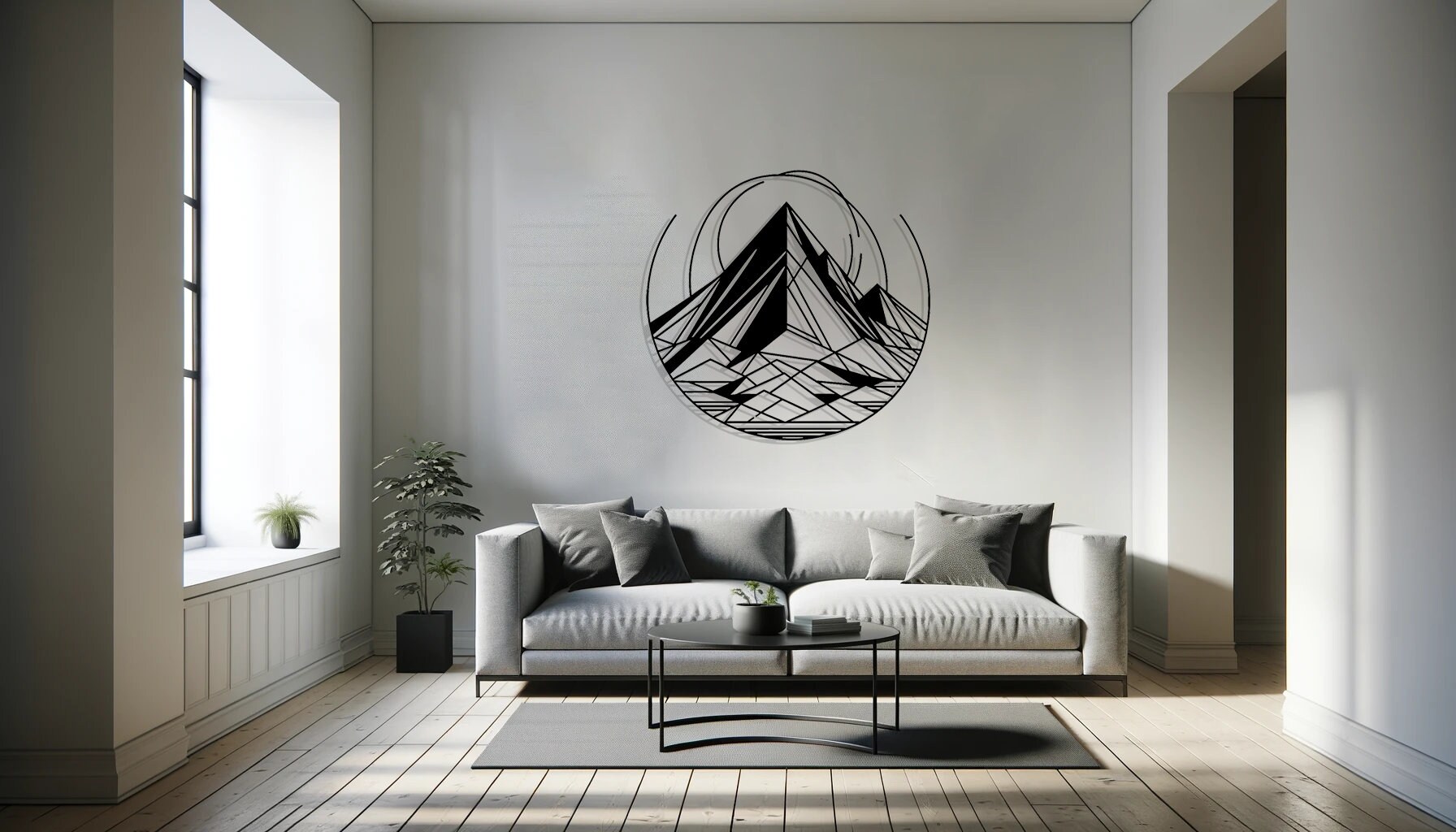 Metal Wall Art, Mountain Metal Wall Art Decor, Mountain Vertical Metal ...