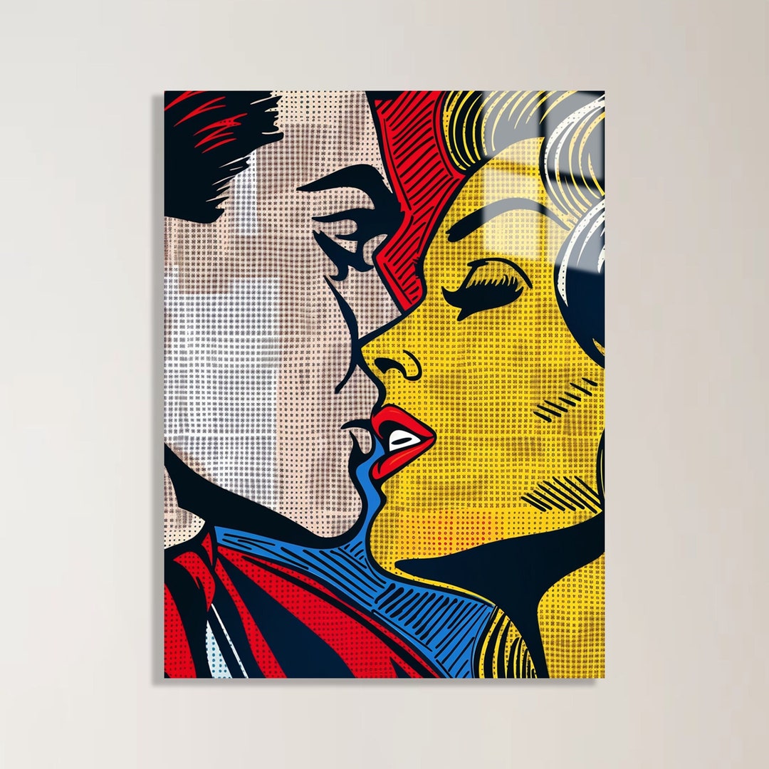 Kissing Couple Wall Art, Couple Love Wall Art, Couple Romantic Wall Art ...