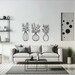 Spring Flower Metal Wall Art, Minimalist Flower Wall Art, Living Room ...