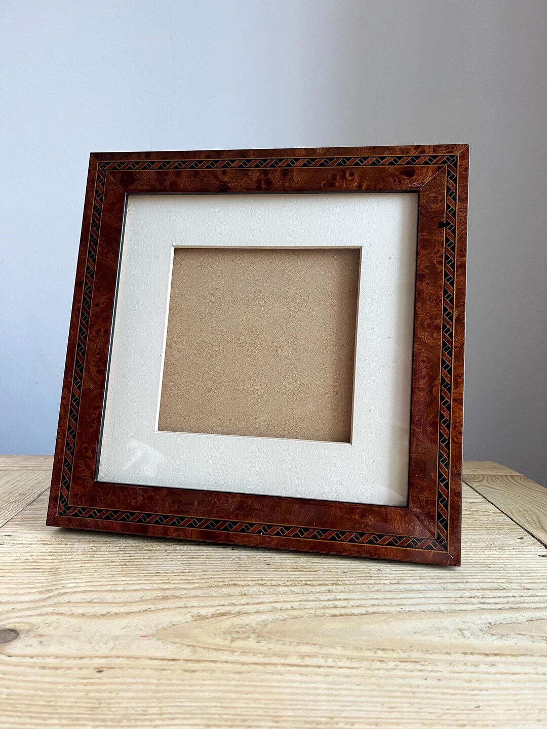 Vintage Wooden Marquetry Inlay Photo Frame 25x25cm - Etsy