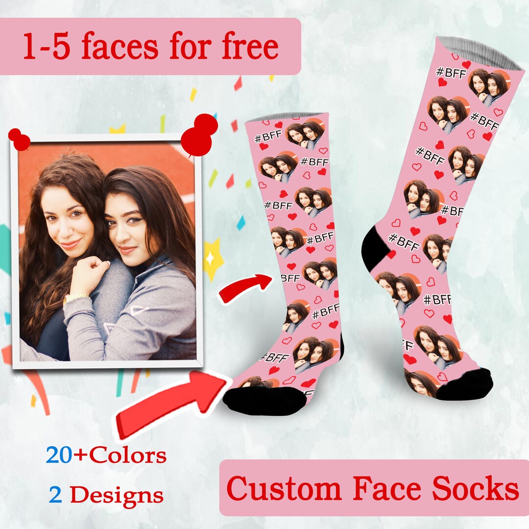 Custom Socks for Best Friend, Gift for Sisters, Best Friend Forever on ...