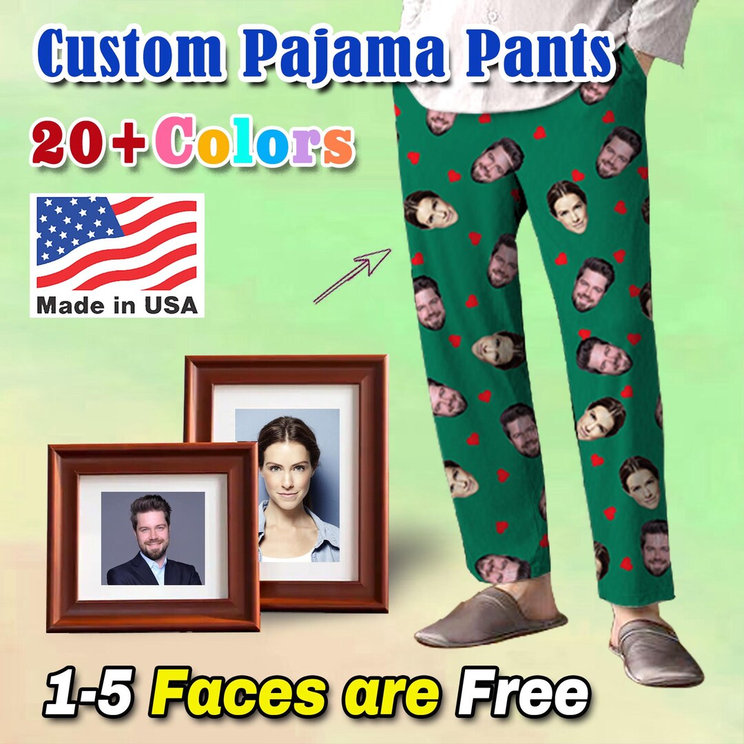 Custom Face Pajama Pants,personalized Pants Pajamas,photo Pajama,face ...