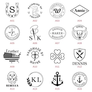 Custom Logo Hammering Brand Iron Stamp, Cold Press Handle Leather Stamp ...