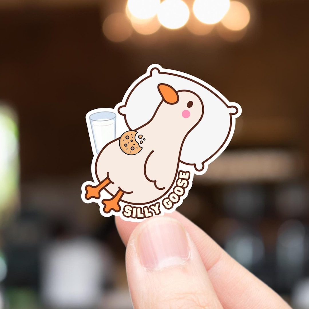 2pcs Silly Goose Stickers, Funny Anxiety Stickers, Overstimulated ...