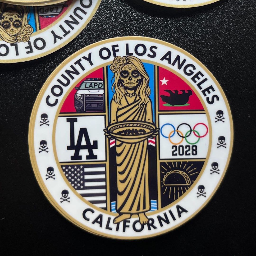 LA County Sticker, Sugar Skull, LAPD, Taco (2pcs) - Etsy
