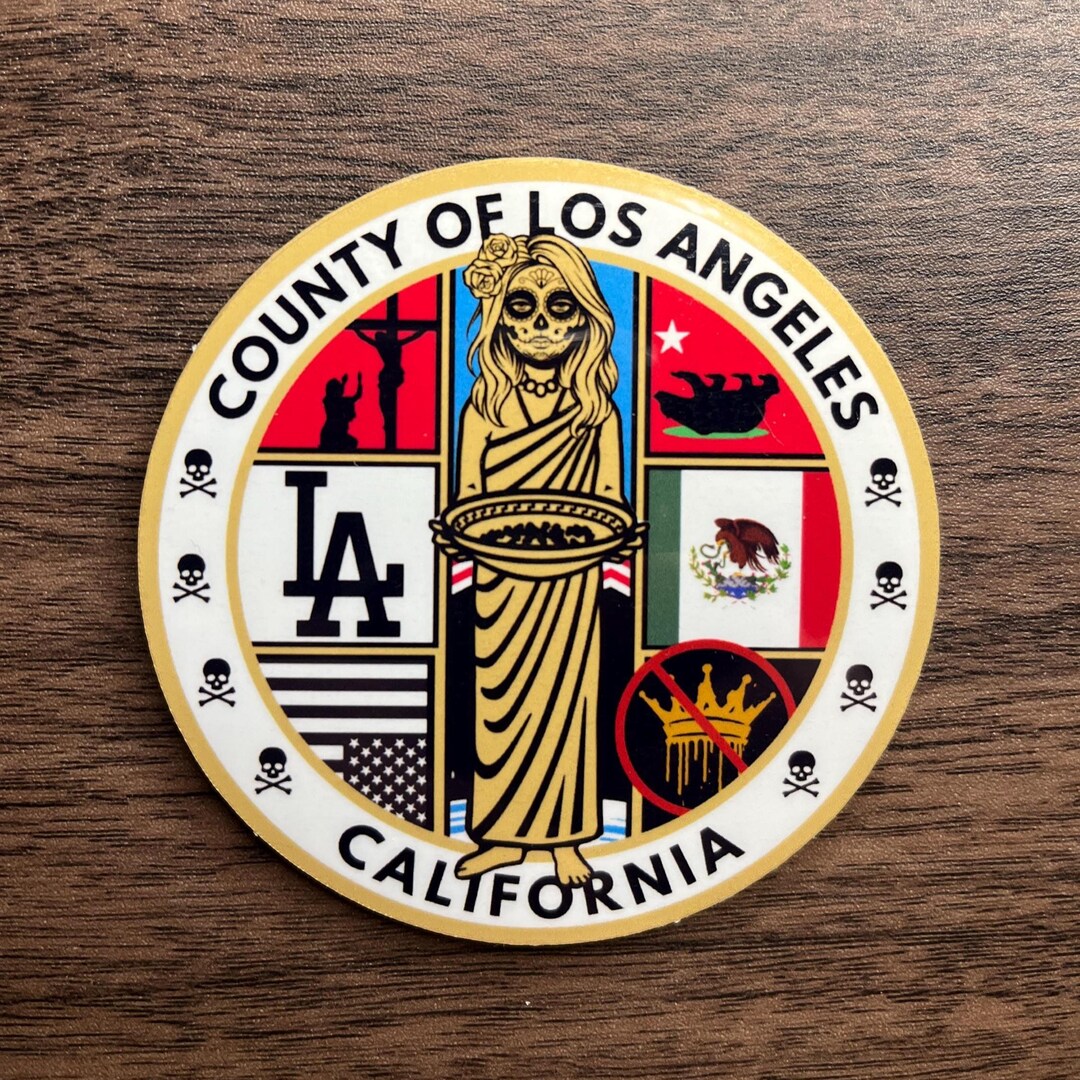 2pcs Los Angeles Stickers, LA County Stickers, LA No Kings Sticker, Dia ...