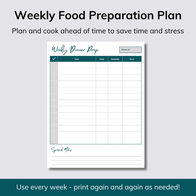 Weekly Meal Planner, Printable Meal Planners and Grocery Lists With ...