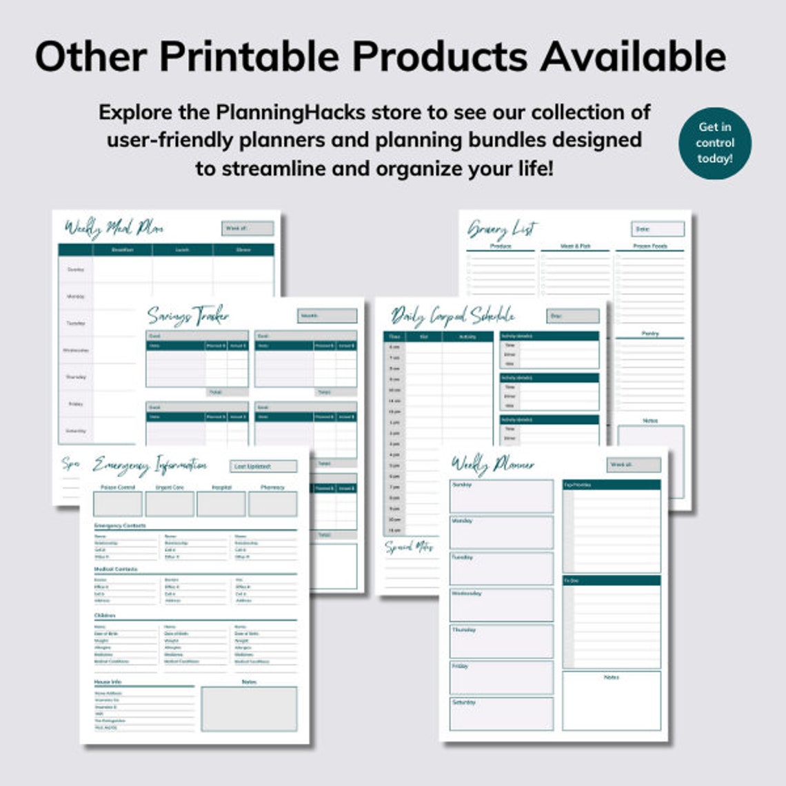 Printable Family Chore Chart, Family Chore Planner Template, Weekly and ...
