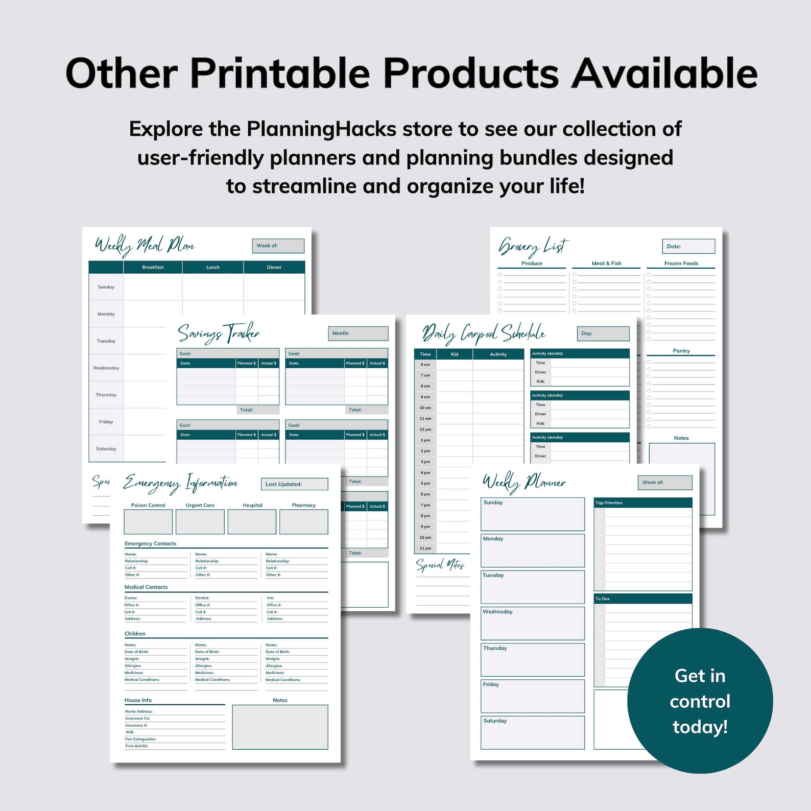 Daily Planner Printable | Daily Schedule at a Glance | Daily Calendar ...