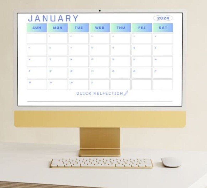 2024 Calendar Canva Template Printable & Editable Design - Etsy