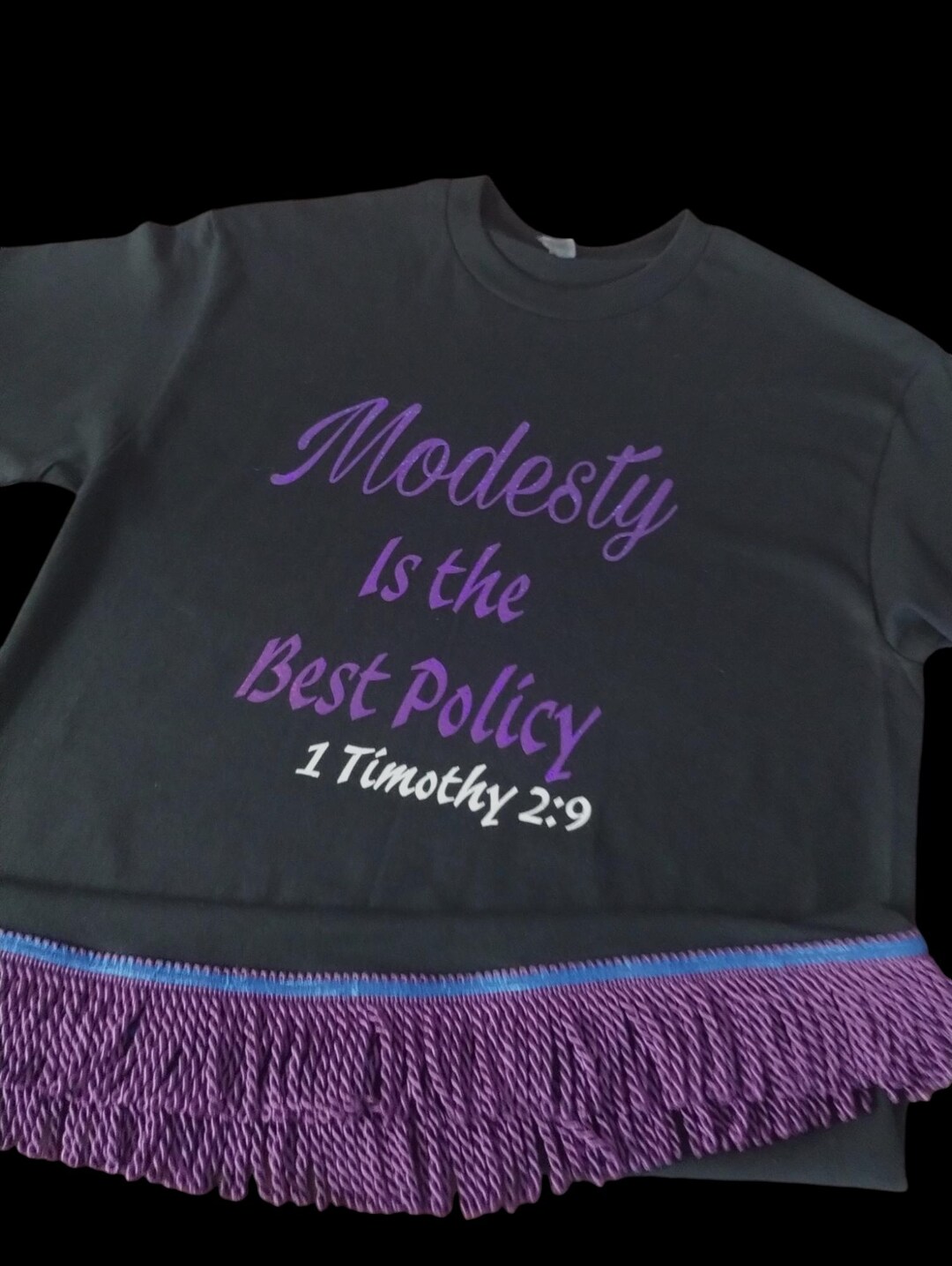 Black/purple Modesty is the Best Policy T-shirt, 12 Tribes of Israel ...