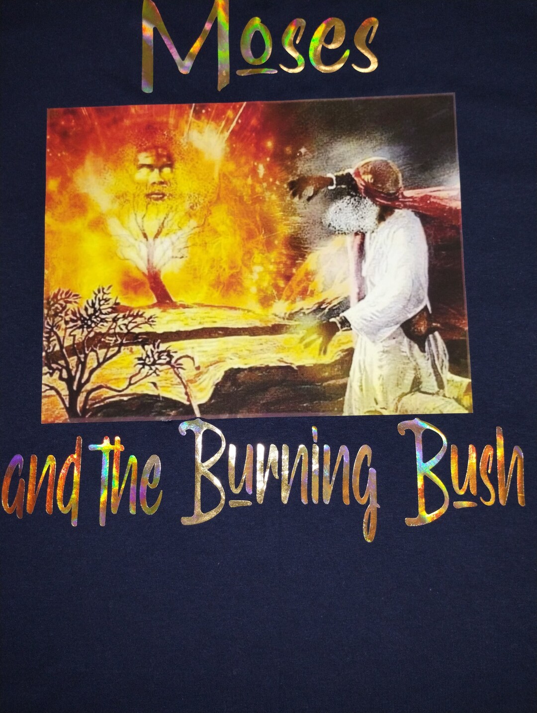 Moses and the Burning Bush T-shirt, Hebrew Israelite, Judah, Religious ...