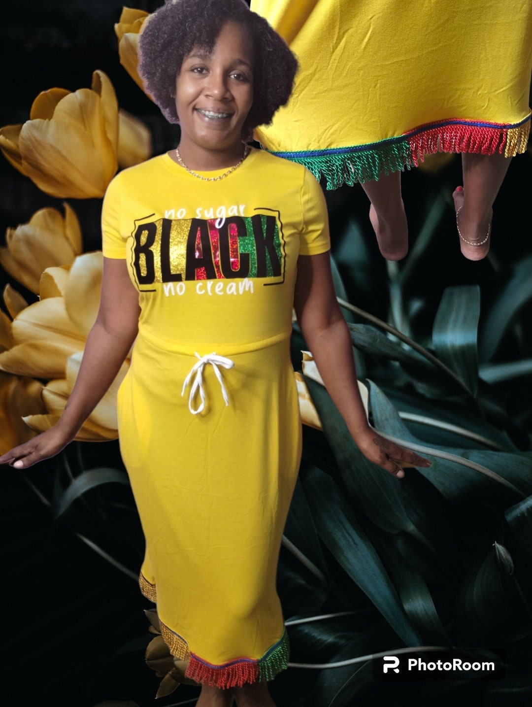 BLACK No Sugar/no Cream Dress, Modest Dress, Africa, Fringed, Hebrew ...