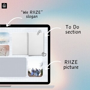 RIIZE Desktop Organizer Wallpaper College Aesthetic - Etsy