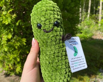 Pickle Plush | Crochet Pickle Plushie | Food Themed Plush | Pickle ...