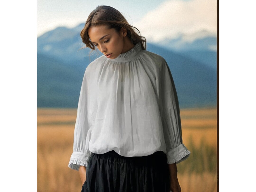 Linen Renaissance Blouse, Medieval Blouse, Viking Shirt, Vampire Shirt ...