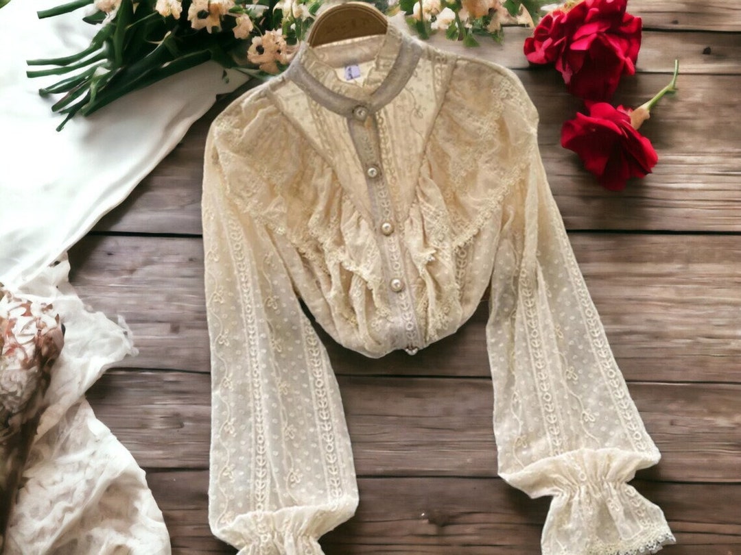Renaissance Blouse, Cottagecore Top, Cottage Core Blouse, Victorian ...