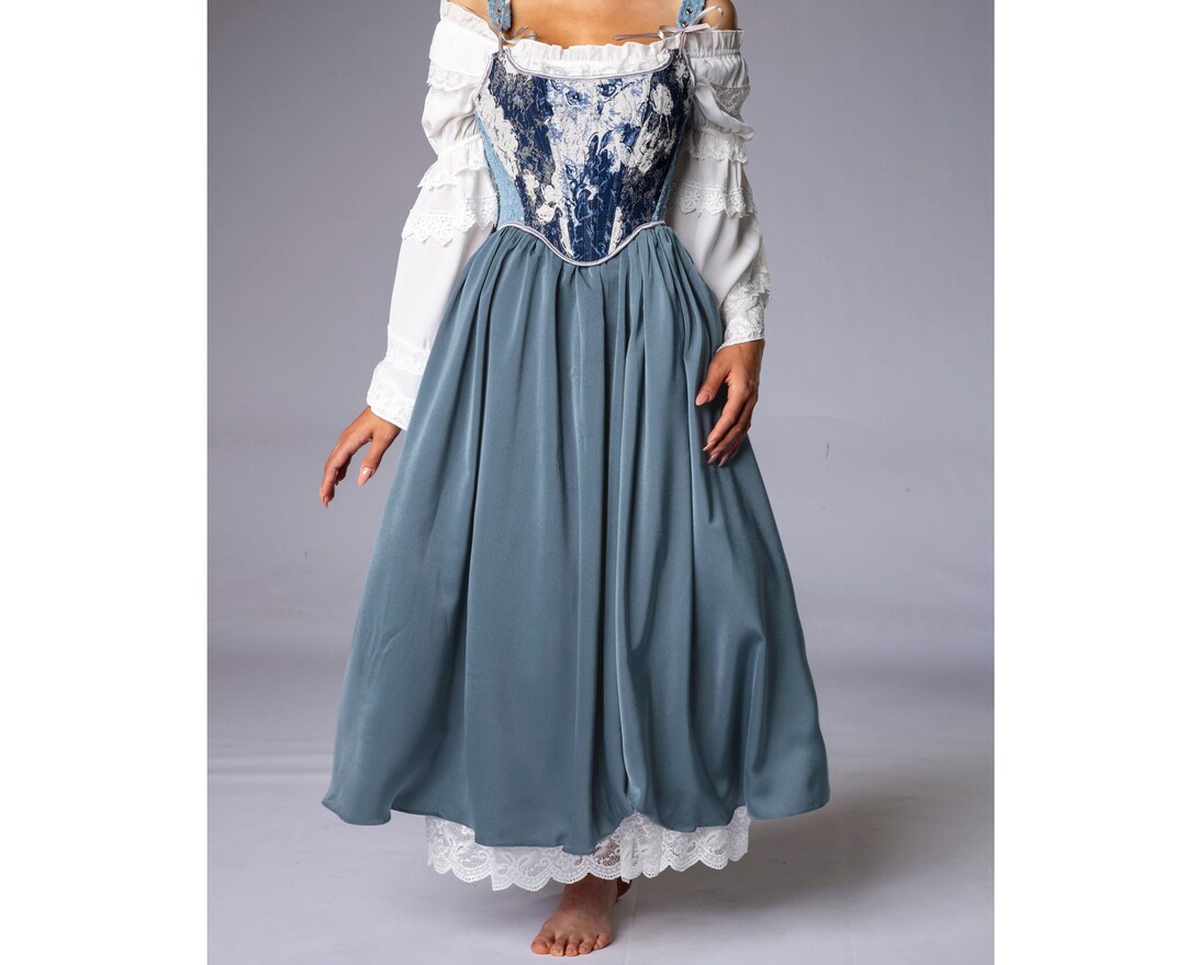 Pull-up Medieval Maxi Skirt, Renaissance Skirt, Edwardian Skirt ...