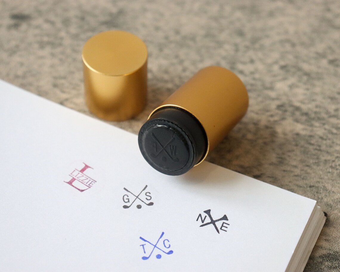 Personalized Golf Ball Stamp, Ink Ball Stamp, Custom Golf Ball Stamp ...