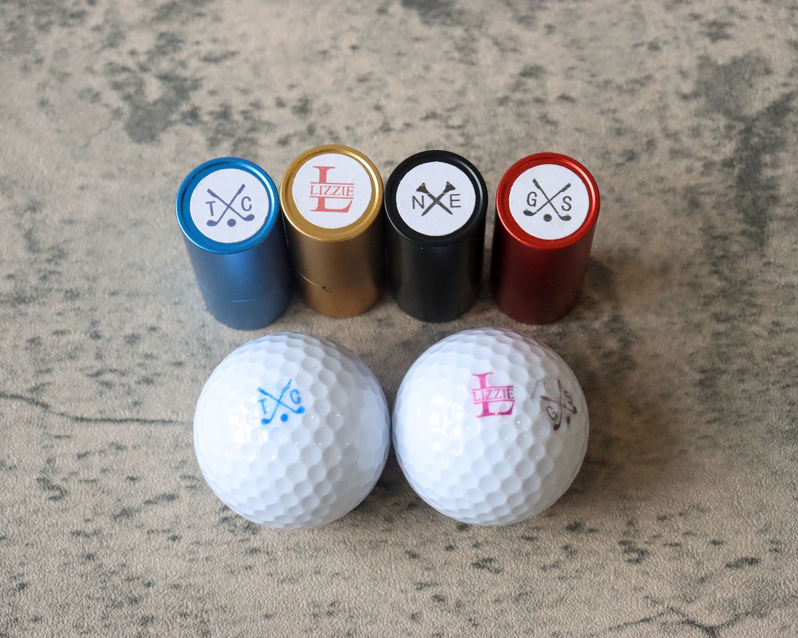 Personalized Golf Ball Stamp, Ink Ball Stamp, Custom Golf Ball Stamp ...