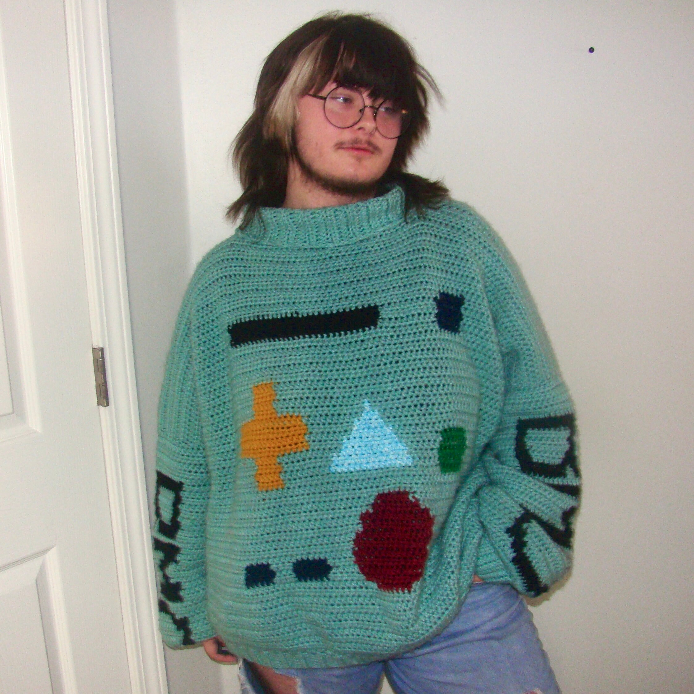HANDMADE Crochet BMO Inspired Adventure Time Sweater - Etsy